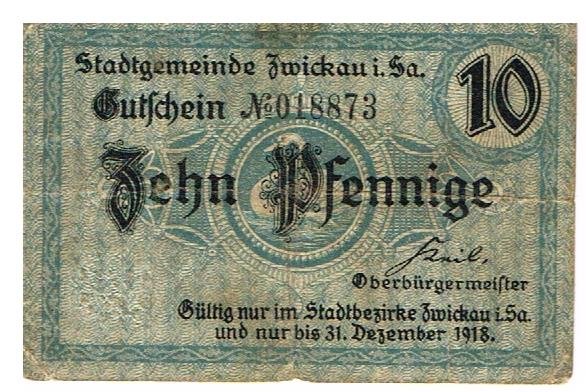10 Pfennige (Германия) - Банкноты мира (Numisclub) - NC#87915